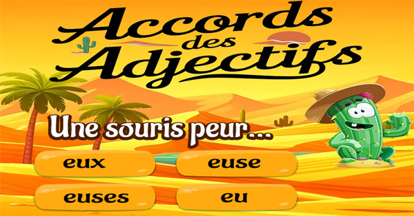Accord des adjectifs qualificatifs - Jeu sur LogicielEducatif